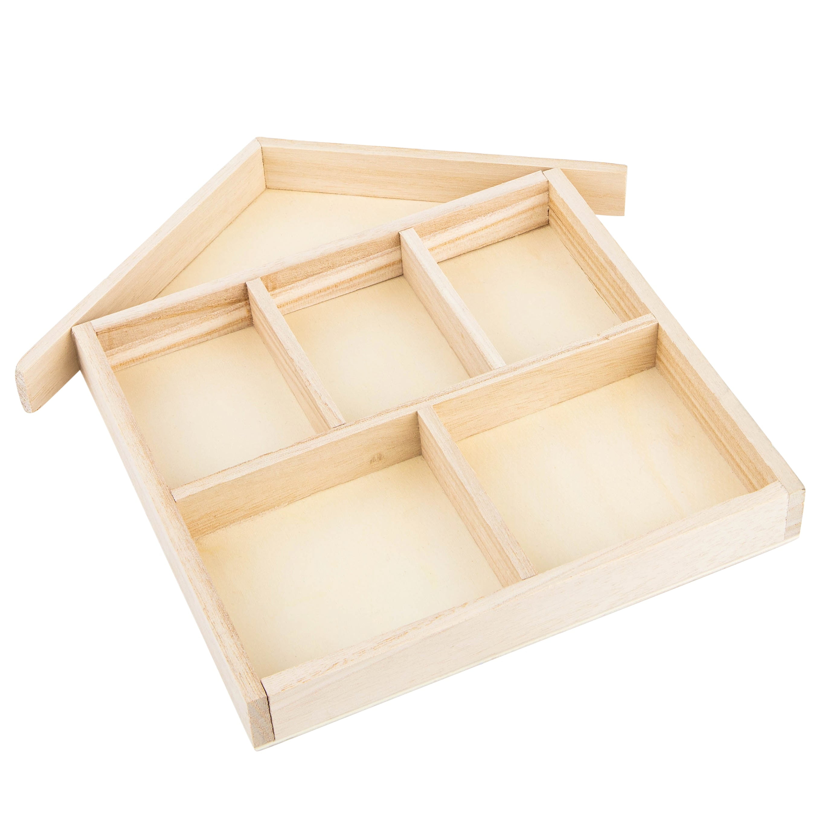 Wooden House Shape Trays 6 Pack - Walmart.com
