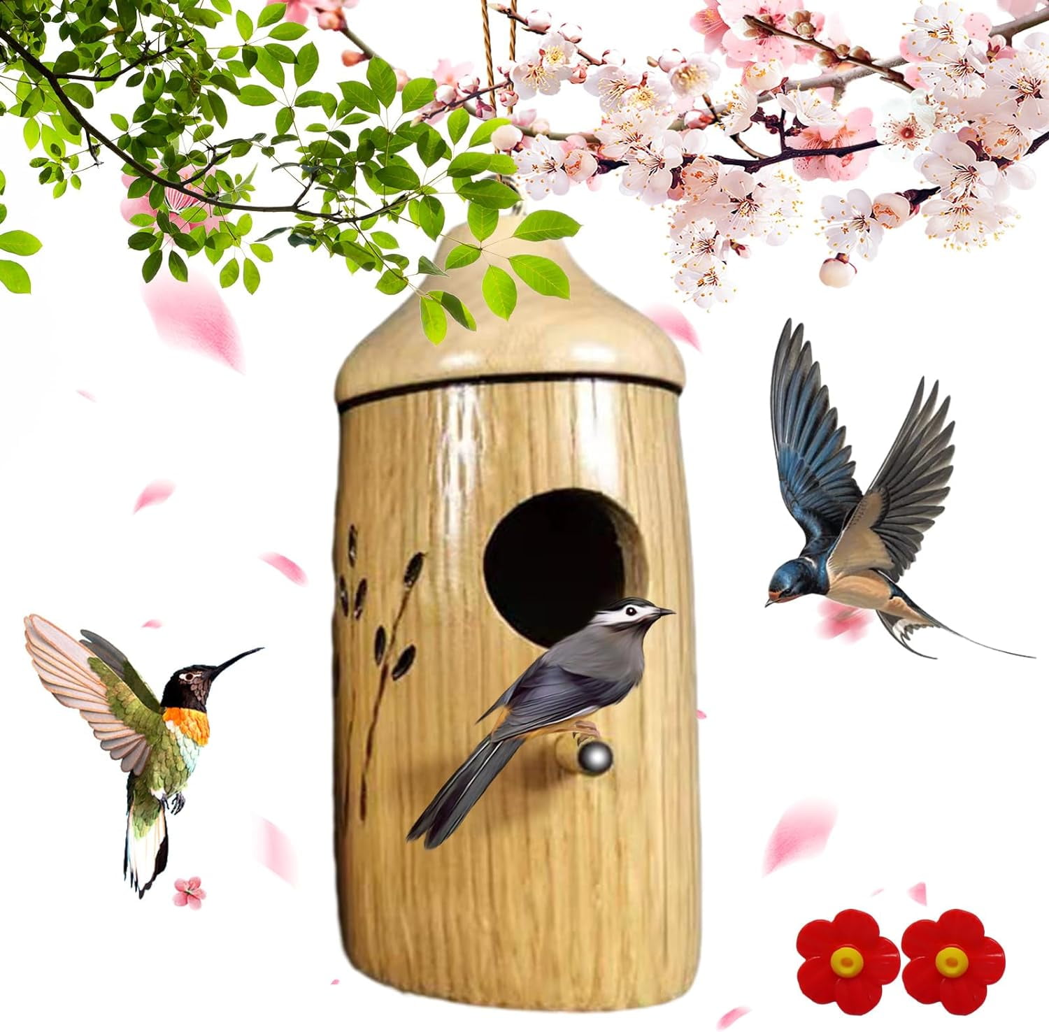 Wooden Hummingbird House,Wooden Hummingbird Houses for Outside ...