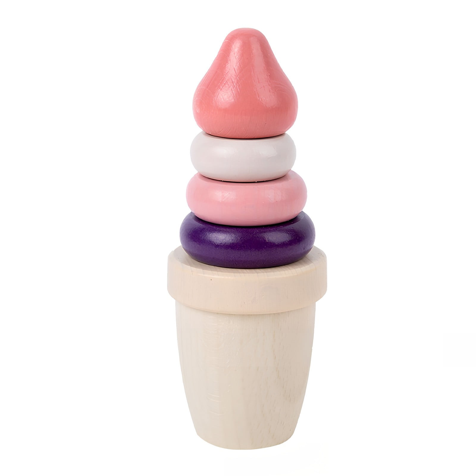 Wooden Ice Cream Stacking Toy Ice Cream Shaped Stacking Toy for Kids ...