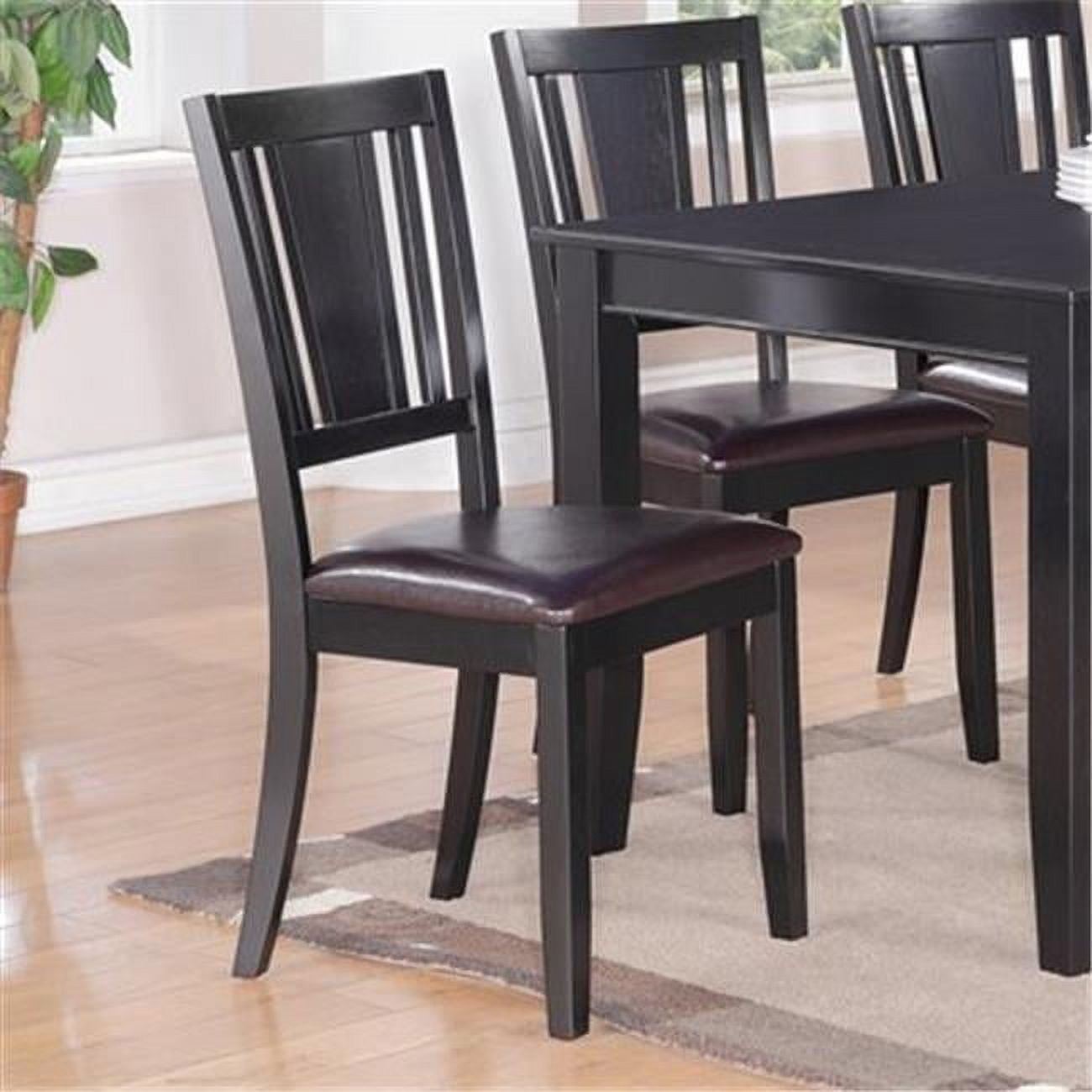 Wooden Imports Furniture DU-LC-BLK Dudley Dining Chair with Faux ...