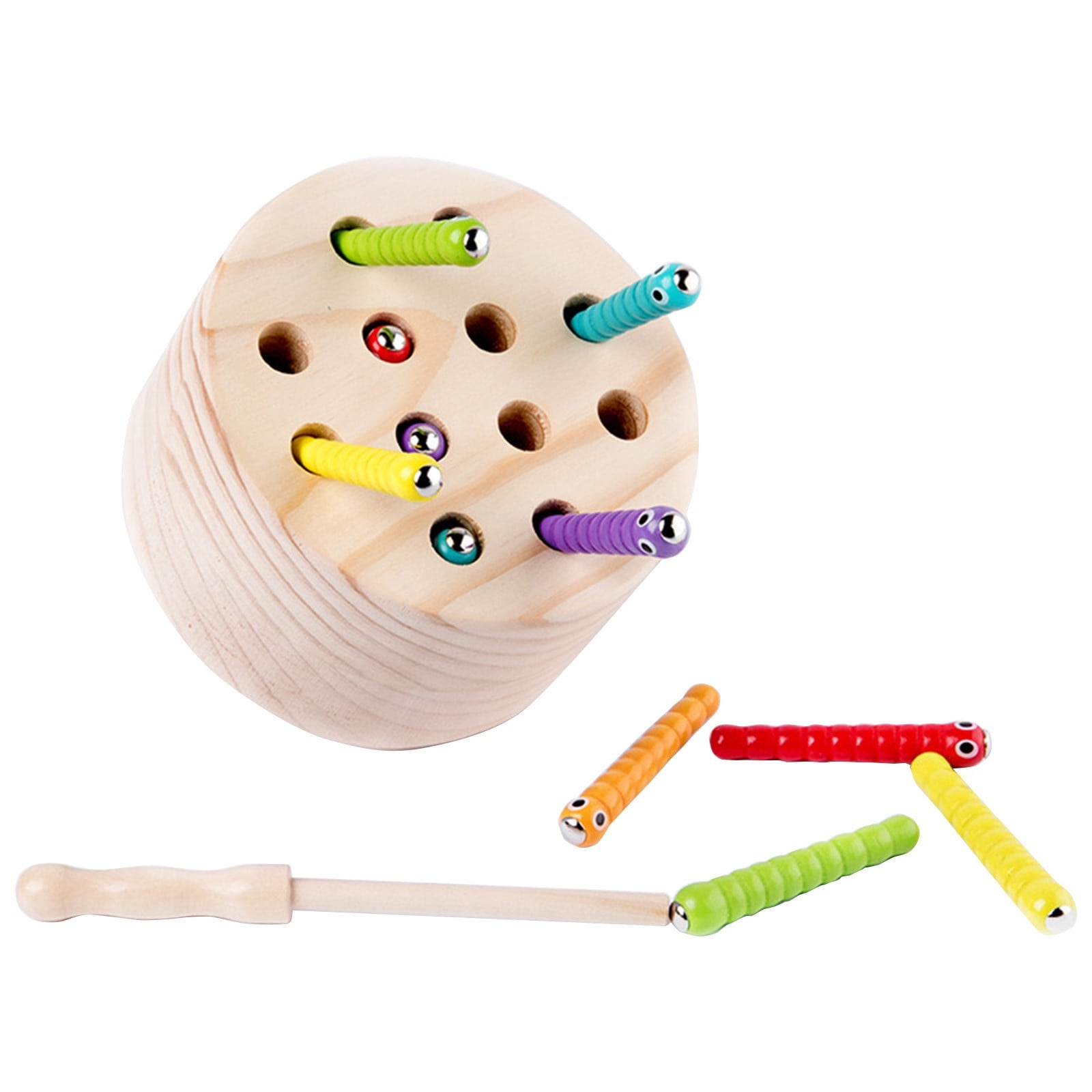 Wooden Insect Catching And Insertion Toy For Kids Hand Eye Coordination ...