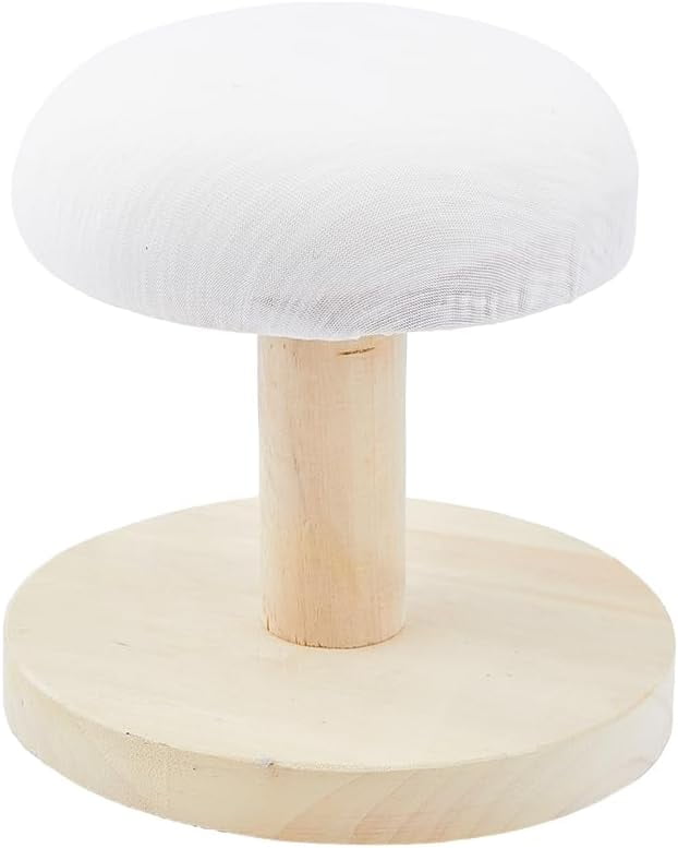 Wooden Ironing Mat Sponge with Cotton Round Stool Portable Small Chest ...