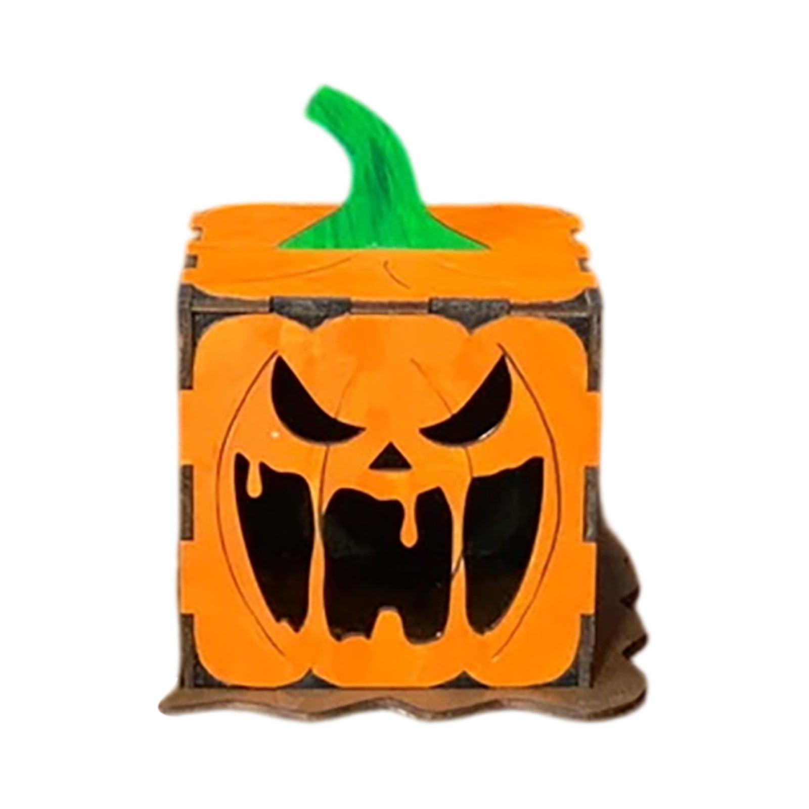 Wooden Jack-O'-Lantern Box - Handcrafted Halloween Storage Box - Laser ...