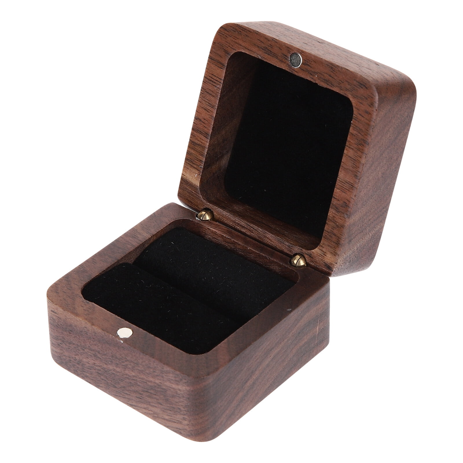 Wooden Jewelry Box Boxes Mens Rings Earring Wedding Organizer Antique ...