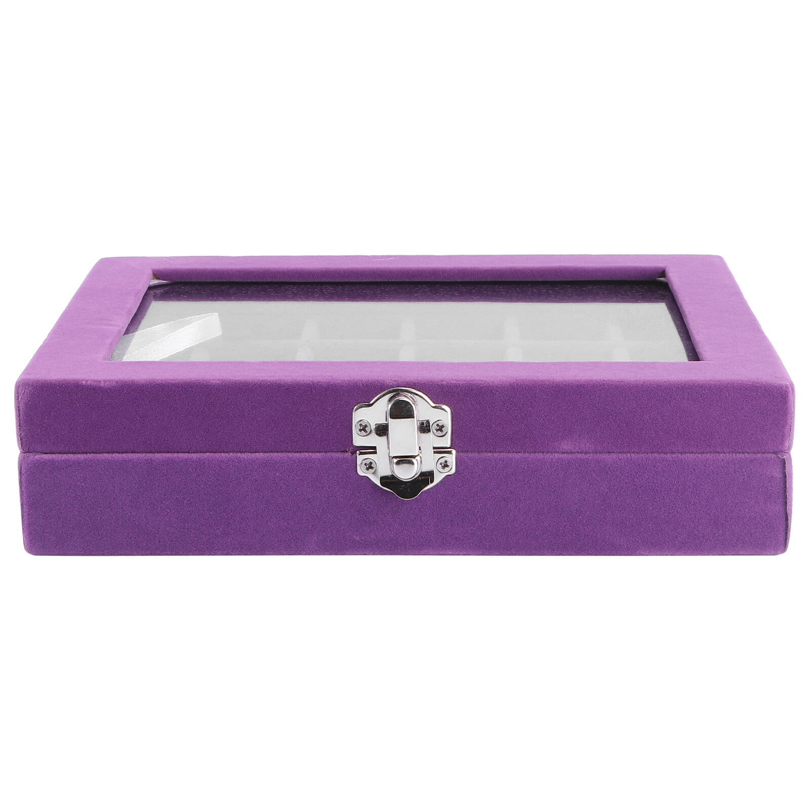Wooden Jewelry Storage Boxes Cover Jewelry Organizer Portable 24 Grids ...