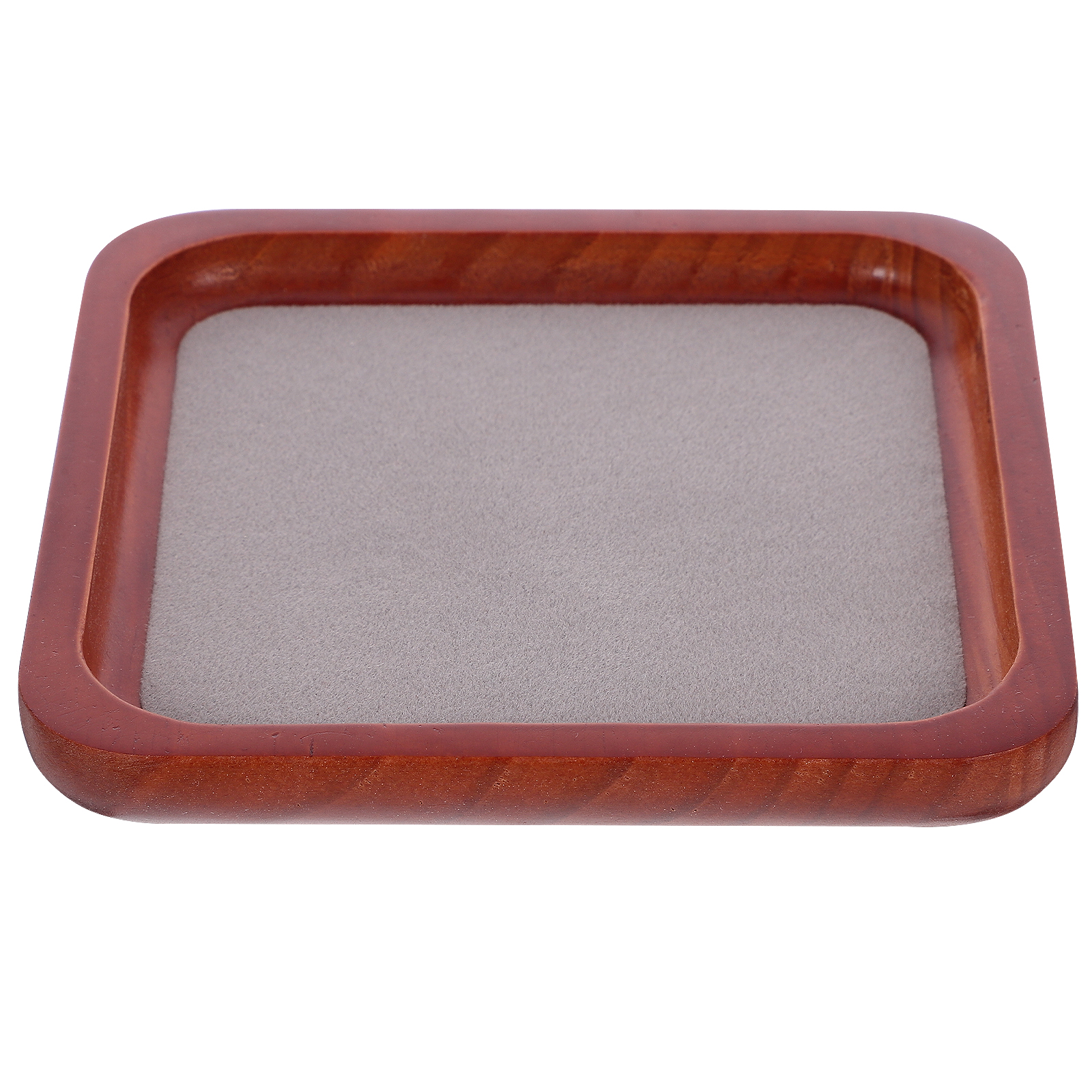 Wooden Jewelry Tray Organizer Flannel Dangle Hoop Earrings Necklace ...