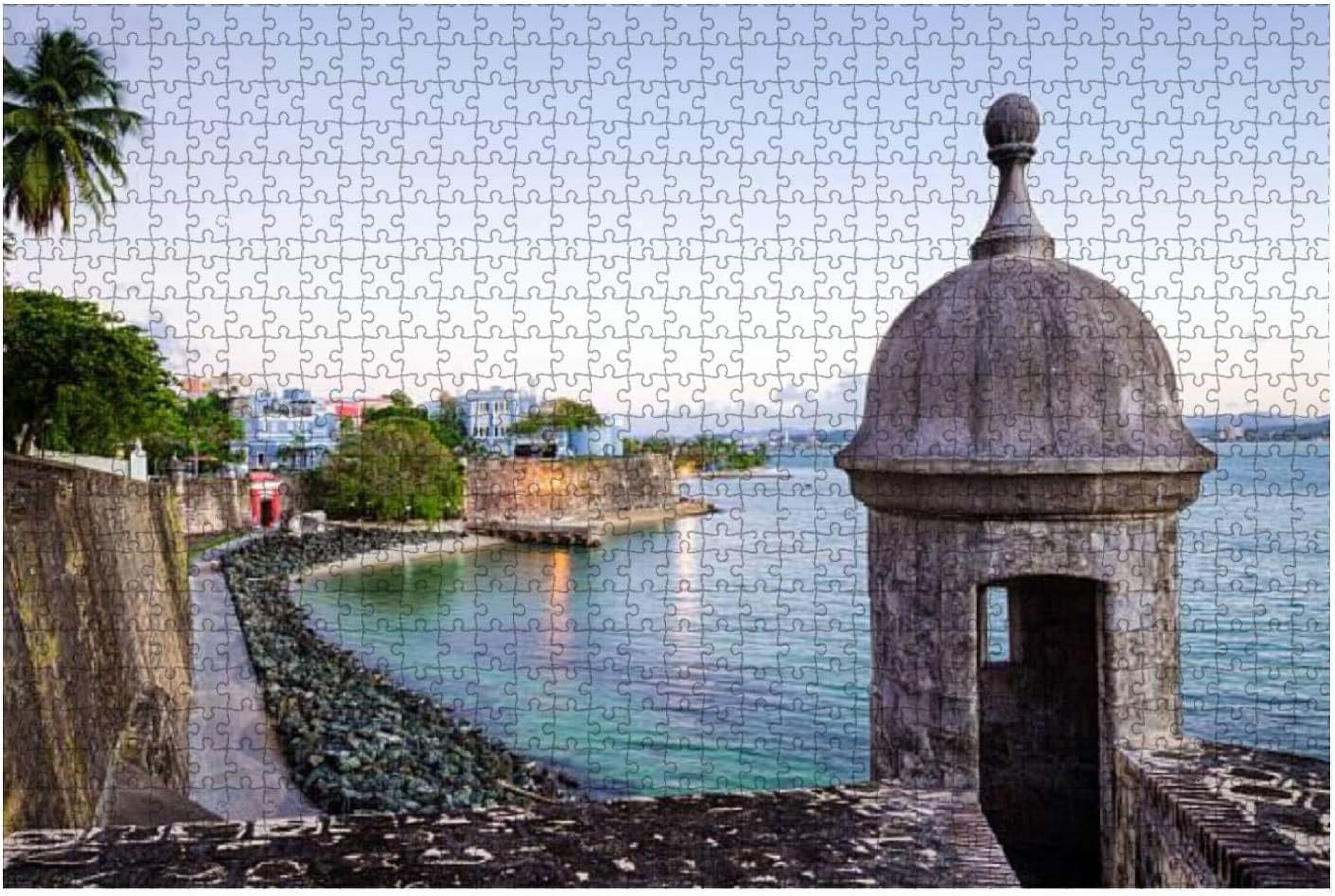 Wooden Jigsaw Puzzle 1000 Pieces for Adults Turret Along Old san Juan ...