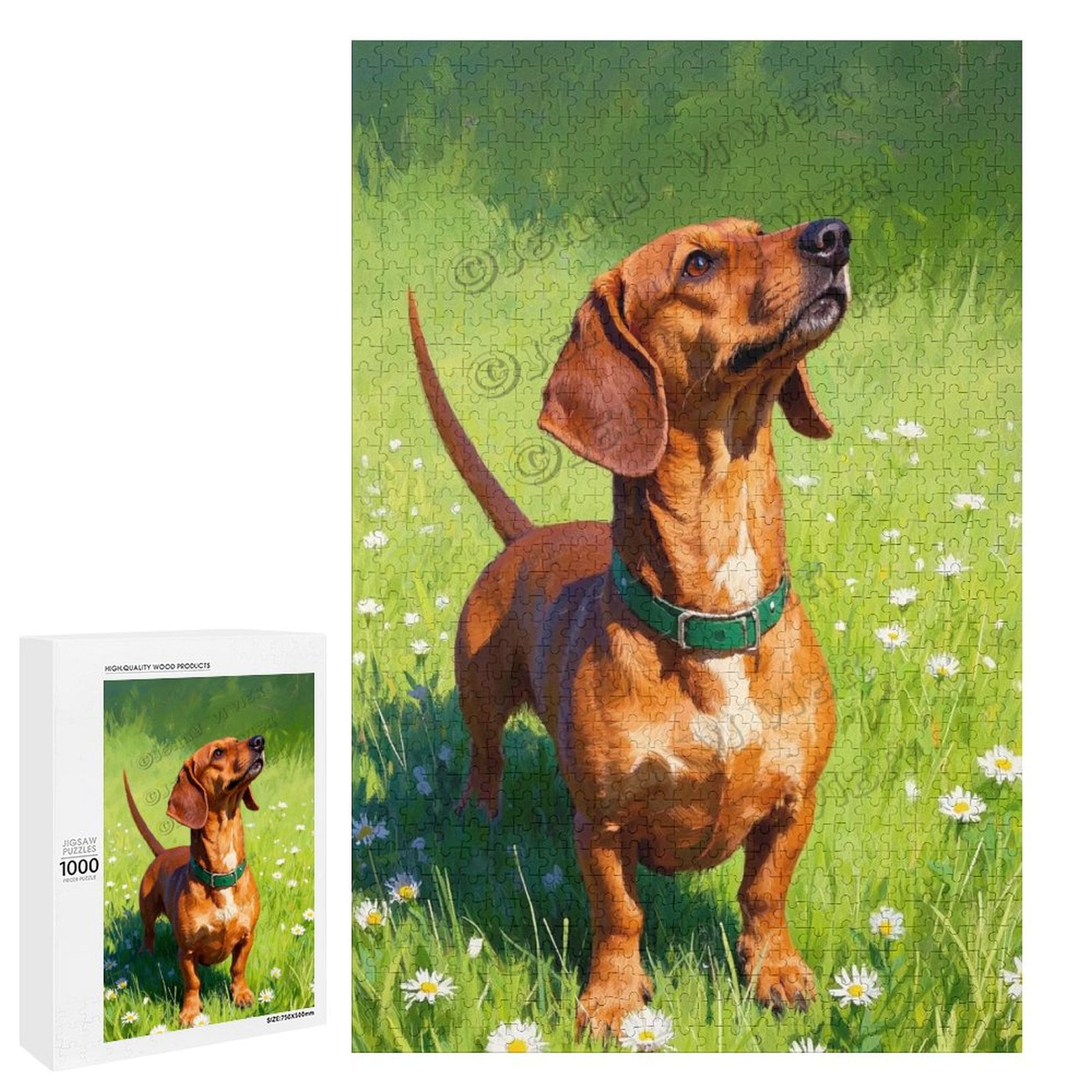 Wooden Jigsaw Puzzle, 1000 Pieces, Dachshund Dog Lovers Edition for ...