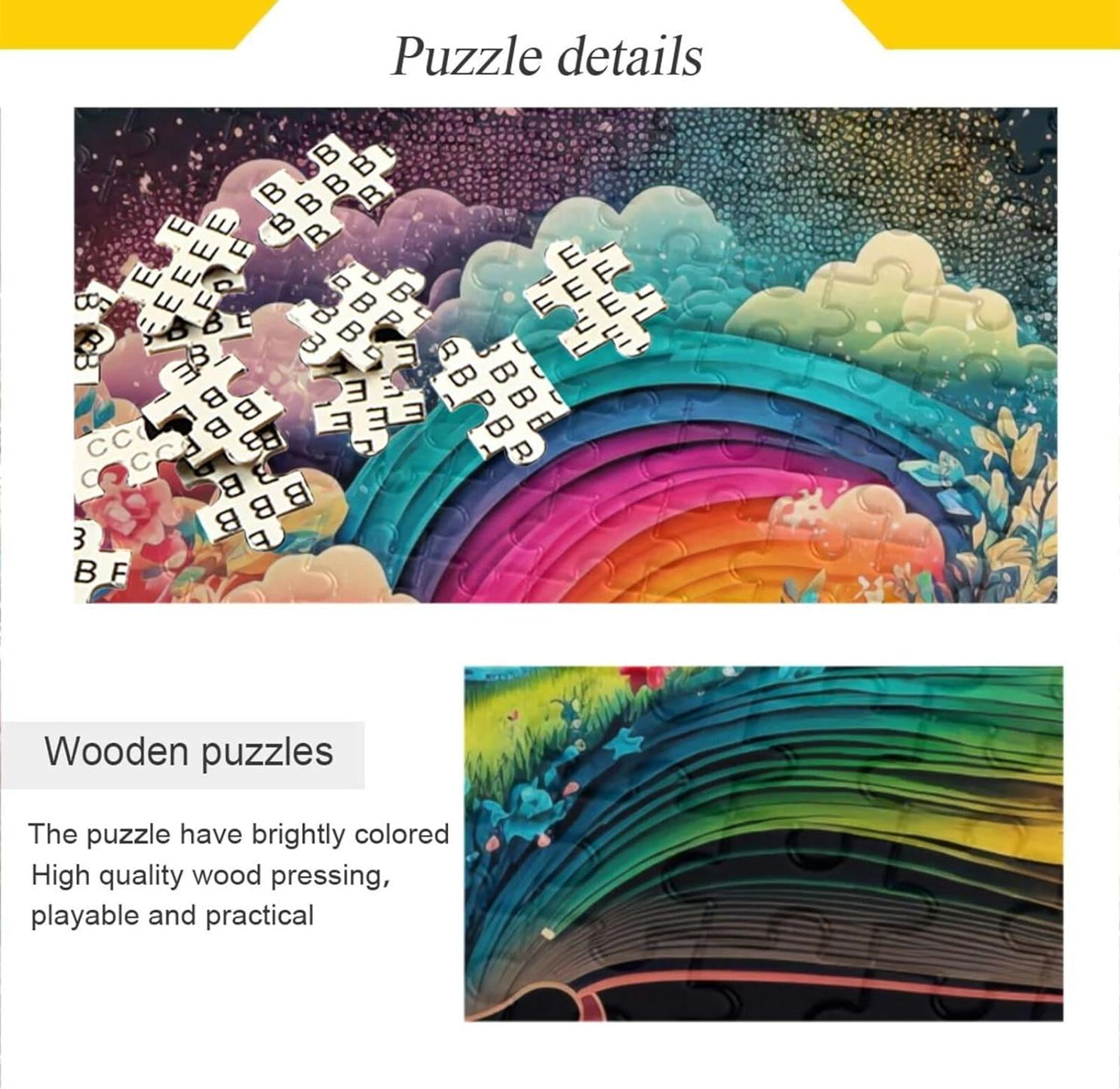 Wooden Jigsaw Puzzle 1000 Pieces Fantasy World in Book Print, Zigsaw ...