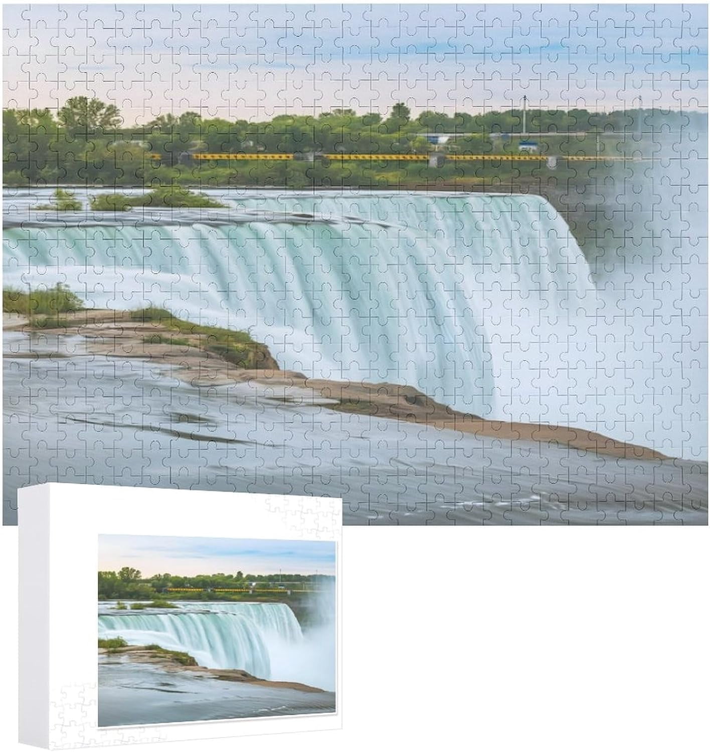 Wooden Jigsaw Puzzle 300Pcs Horseshoe Water Falls Picture Canada Puzzle ...