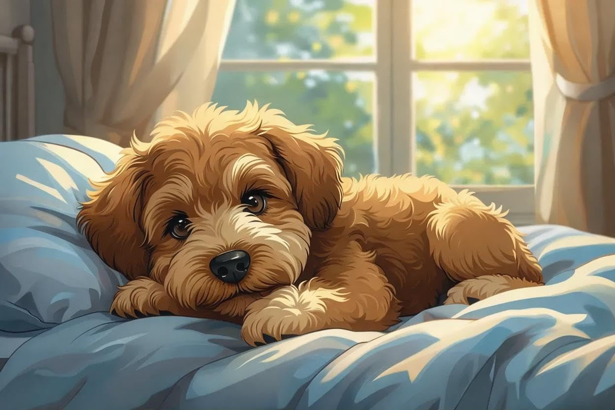 Wooden Jigsaw Puzzle 500 Piece Bedroom Sleep Puppy Schnoodle Anime ...