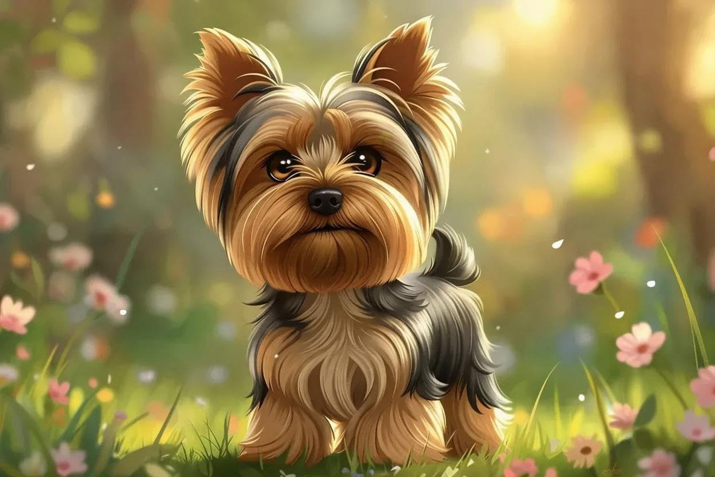 Wooden Jigsaw Puzzle 500 Piece Miniature Yorkshire Terrier Yorkie Anime ...