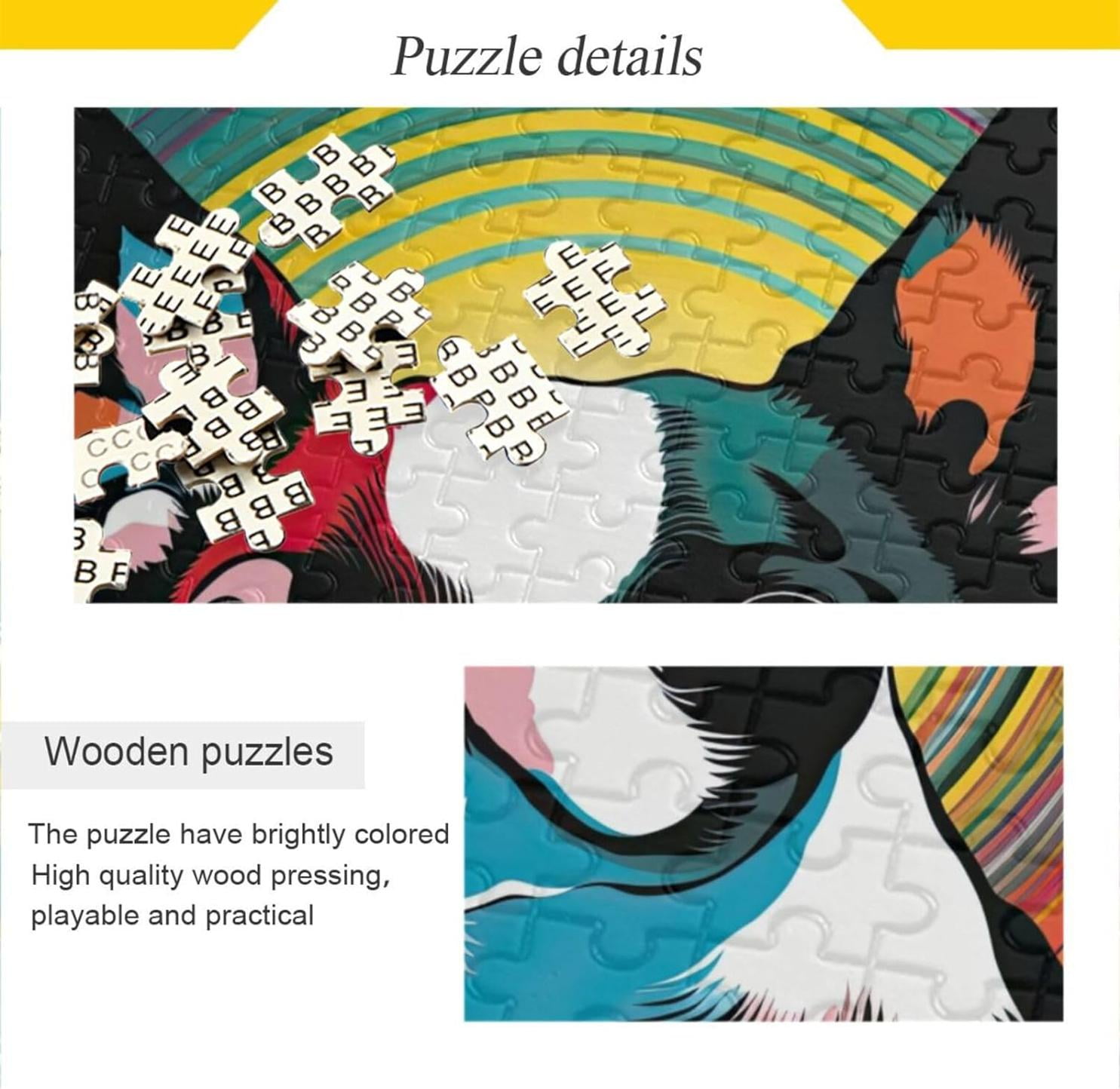 Wooden Jigsaw Puzzle 500 Pieces Puppy Portrait Print, Zigsaw with ...