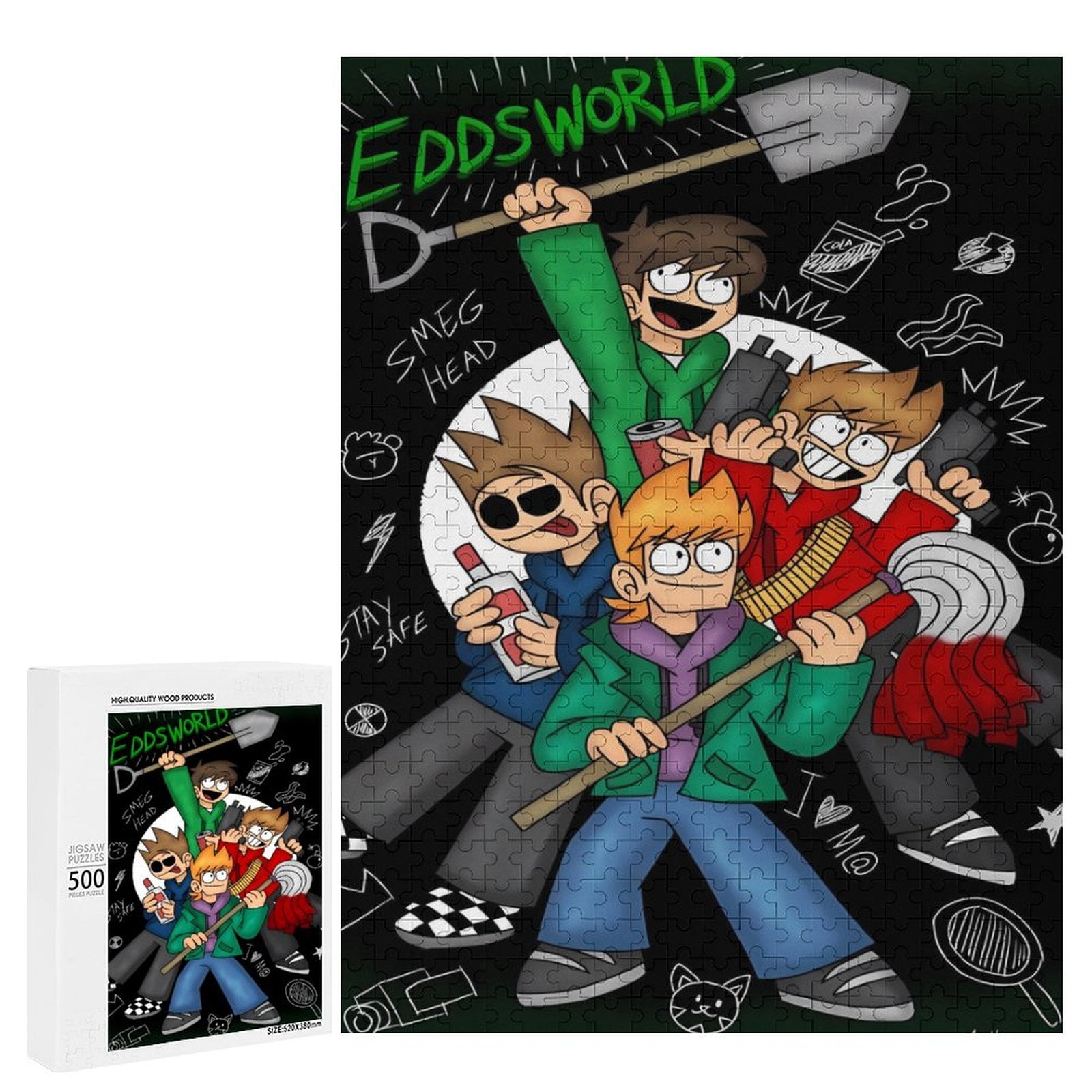 Wooden Jigsaw Puzzle Edds World Jigsaw Puzzle Kids Adult–Interesting ...