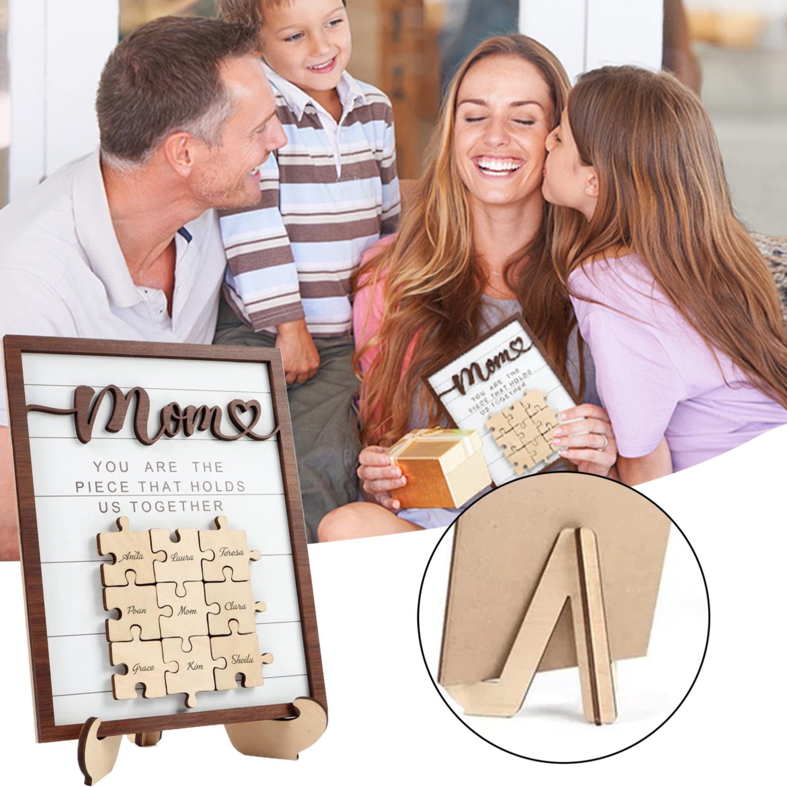 Wooden Jigsaw Puzzle Frame Mother'S Day Puzzle Sets For Dad And Mom ...