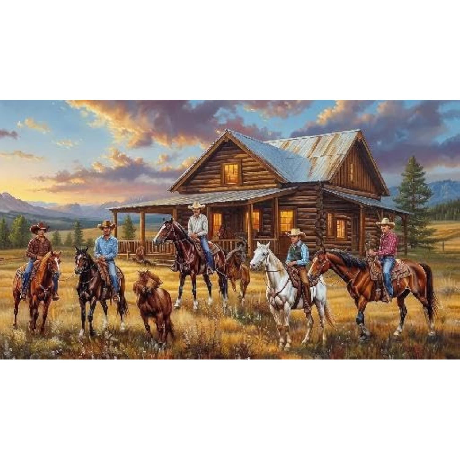 Wooden Jigsaw Puzzle1000 Piece Group of Old Country Western Real ...