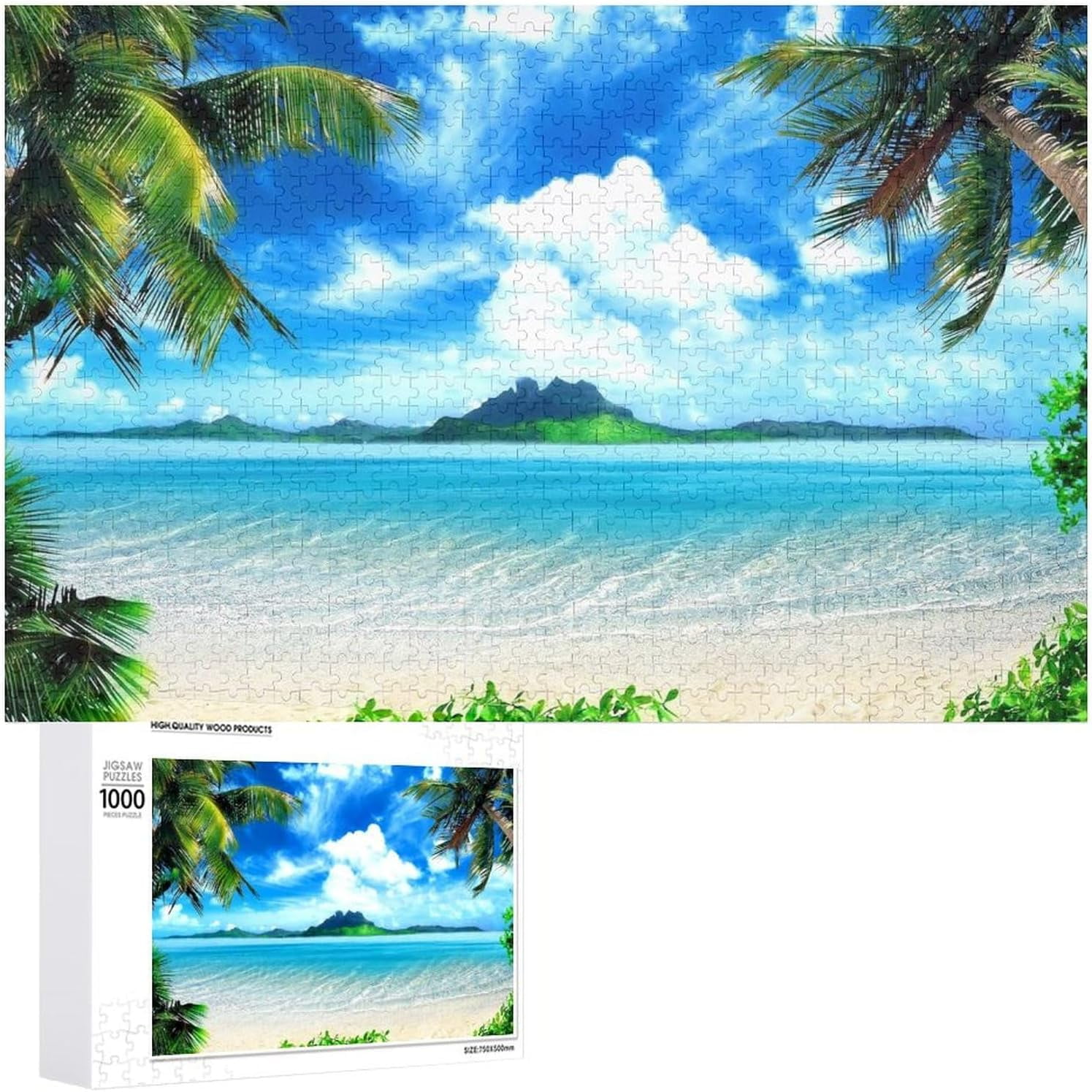 Wooden Jigsaw Puzzles 1000 Piece Coastal Beach Fun Family Game ...