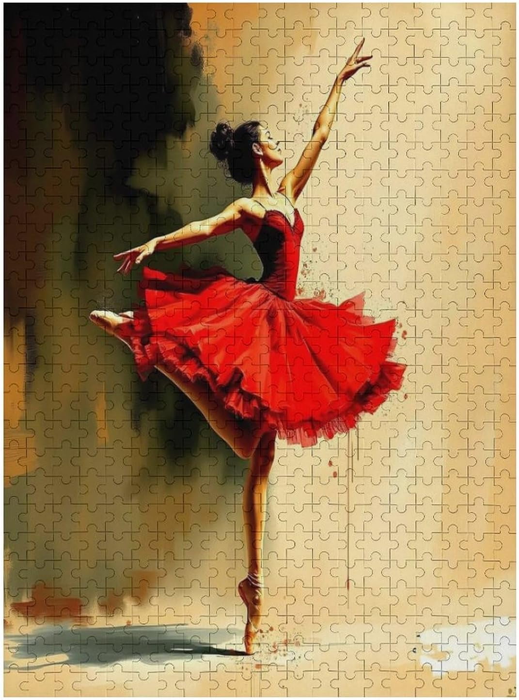 Wooden Jigsaw Puzzles 500 Pieces for Adults, Ballet Dancers Use Their Toes to Dance, Unique ...