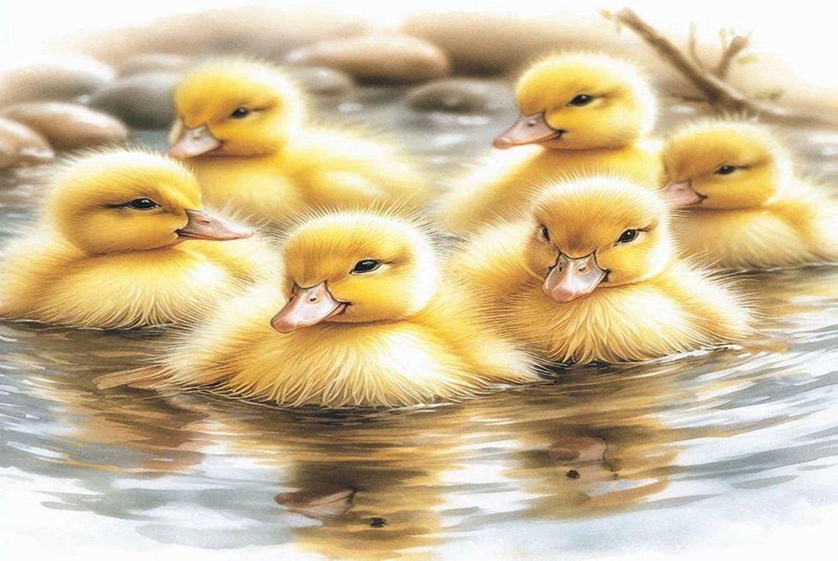 Wooden Jigsaw Puzzles for Adults 1000 Piece Ducklings Pond Challenging ...