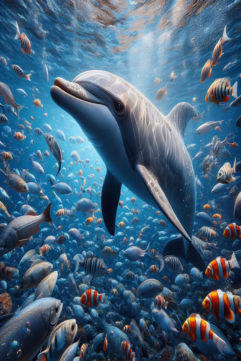 Wooden Jigsaw Puzzles for Adults 300 Piece Dolphin Fish Challenging ...