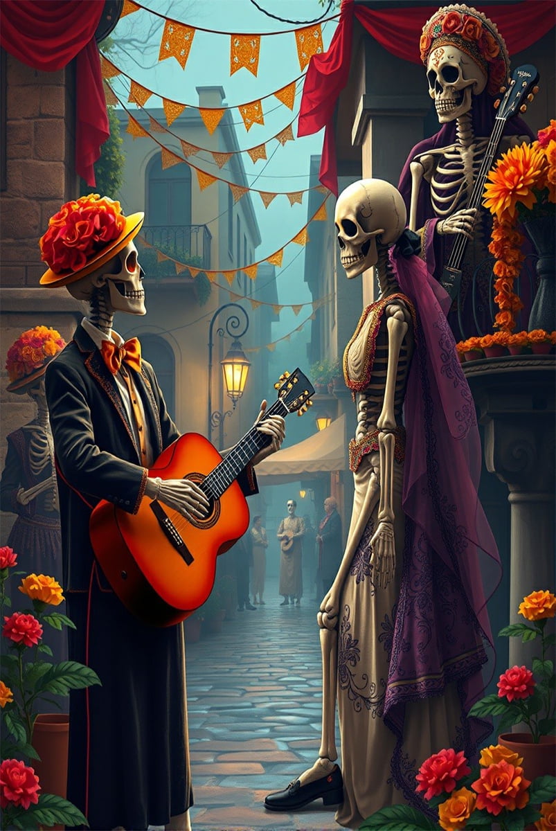 Wooden Jigsaw Puzzles for Adults 500 Piece A Richly Detailed Dia De Los Muertos Scene In A My ...