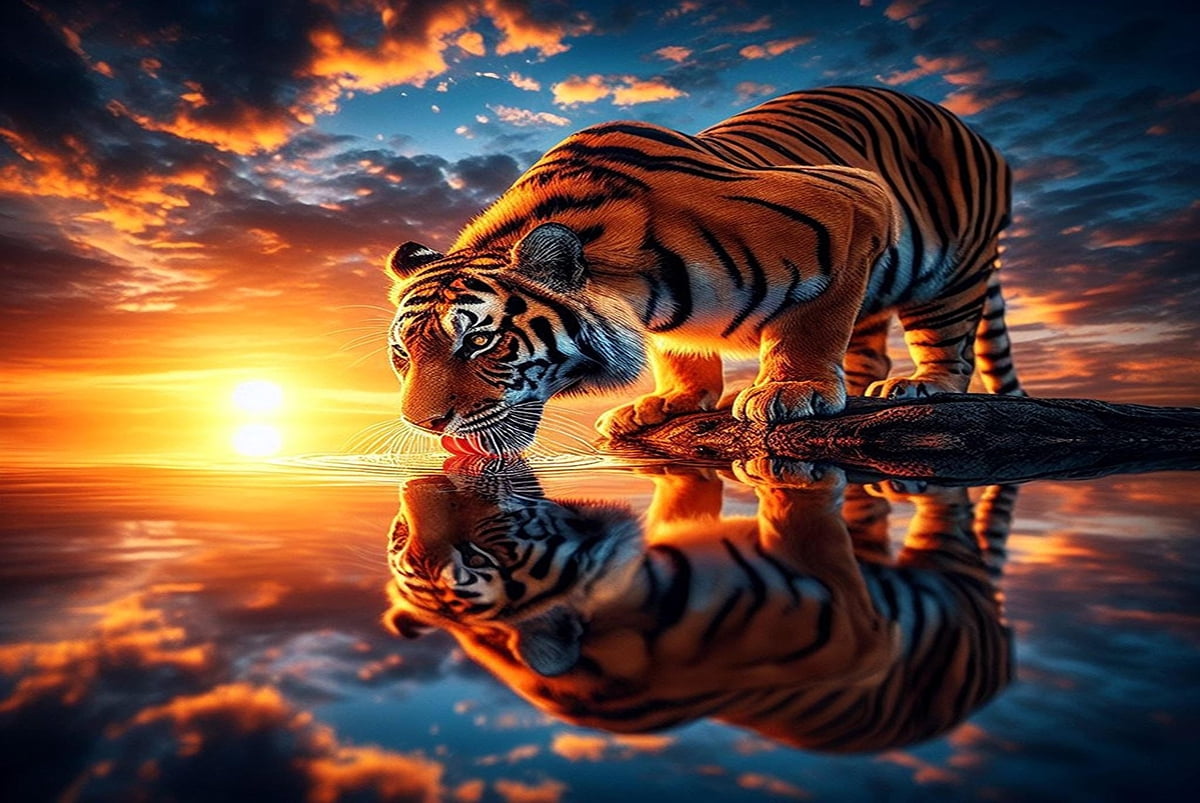 Wooden Jigsaw Puzzles for Adults 500 Piece Tiger Feline Challenging ...