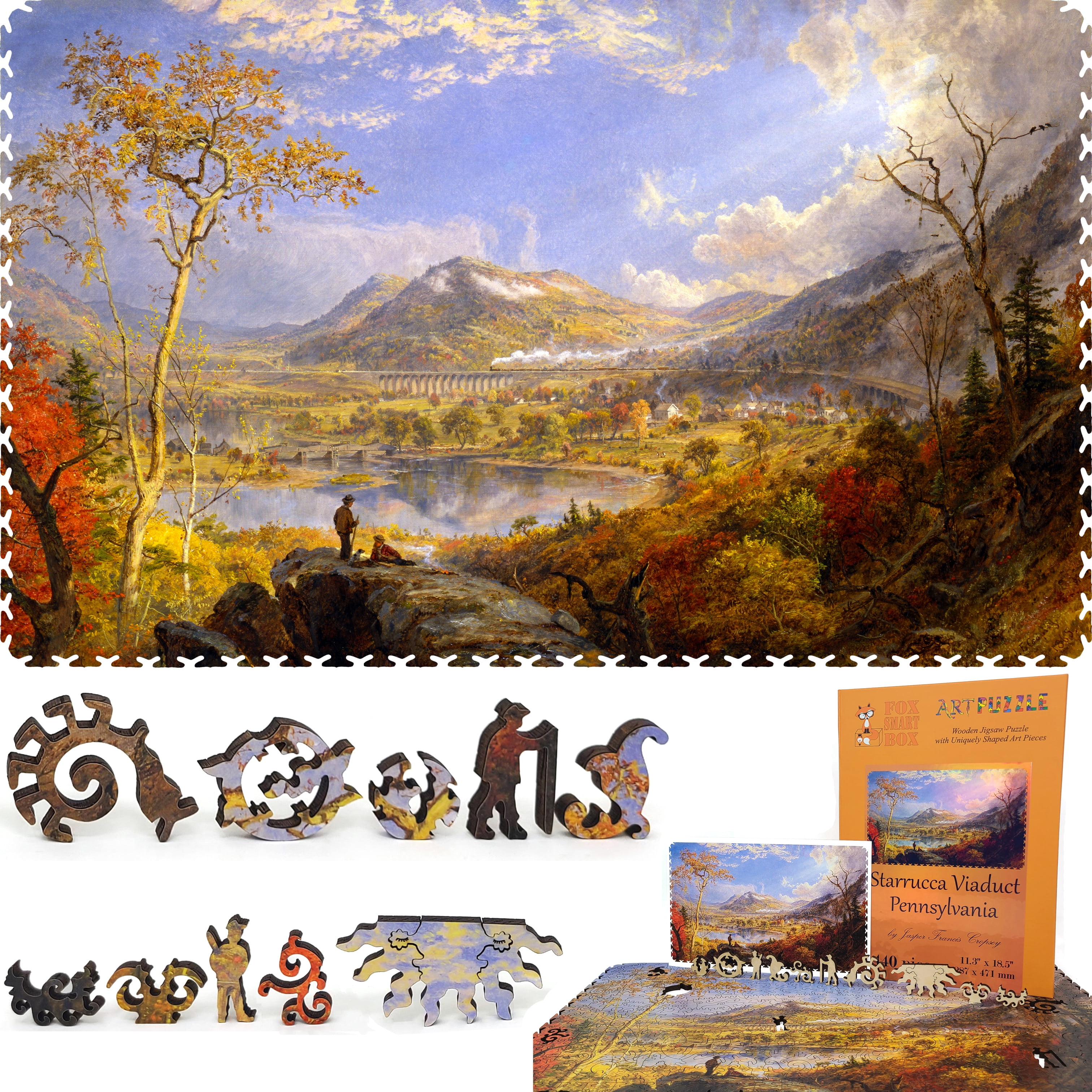 Wooden Jigsaw Puzzles for Adults - Uniquely Shaped Pieces - made in the ...
