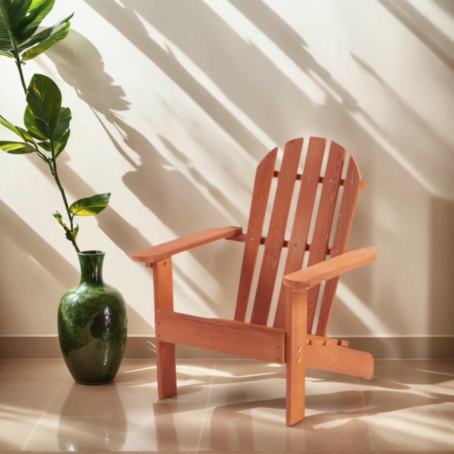 Wooden Kid's Adirondack Chair Indoor and Outdoor, Natural Cedar Patio ...
