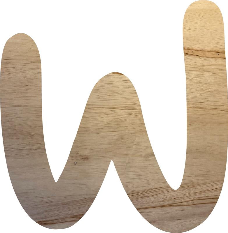 Wooden Kids Craft Letter, Unfinished 10'' Alphabet Letter W, Paintable ...
