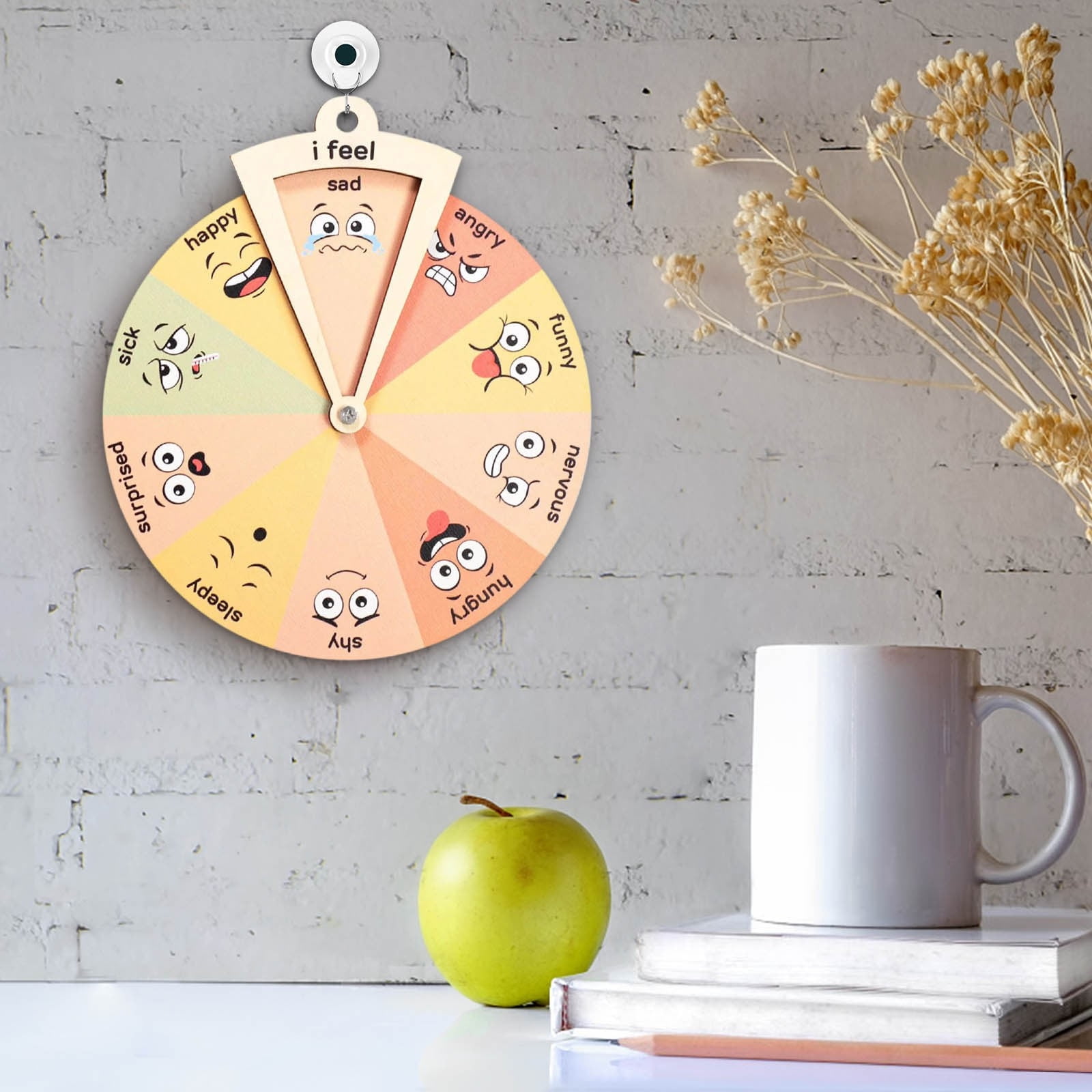 Wooden Kids Emotion Wheel - Fun Learning Toy - Explore Emotions with ...