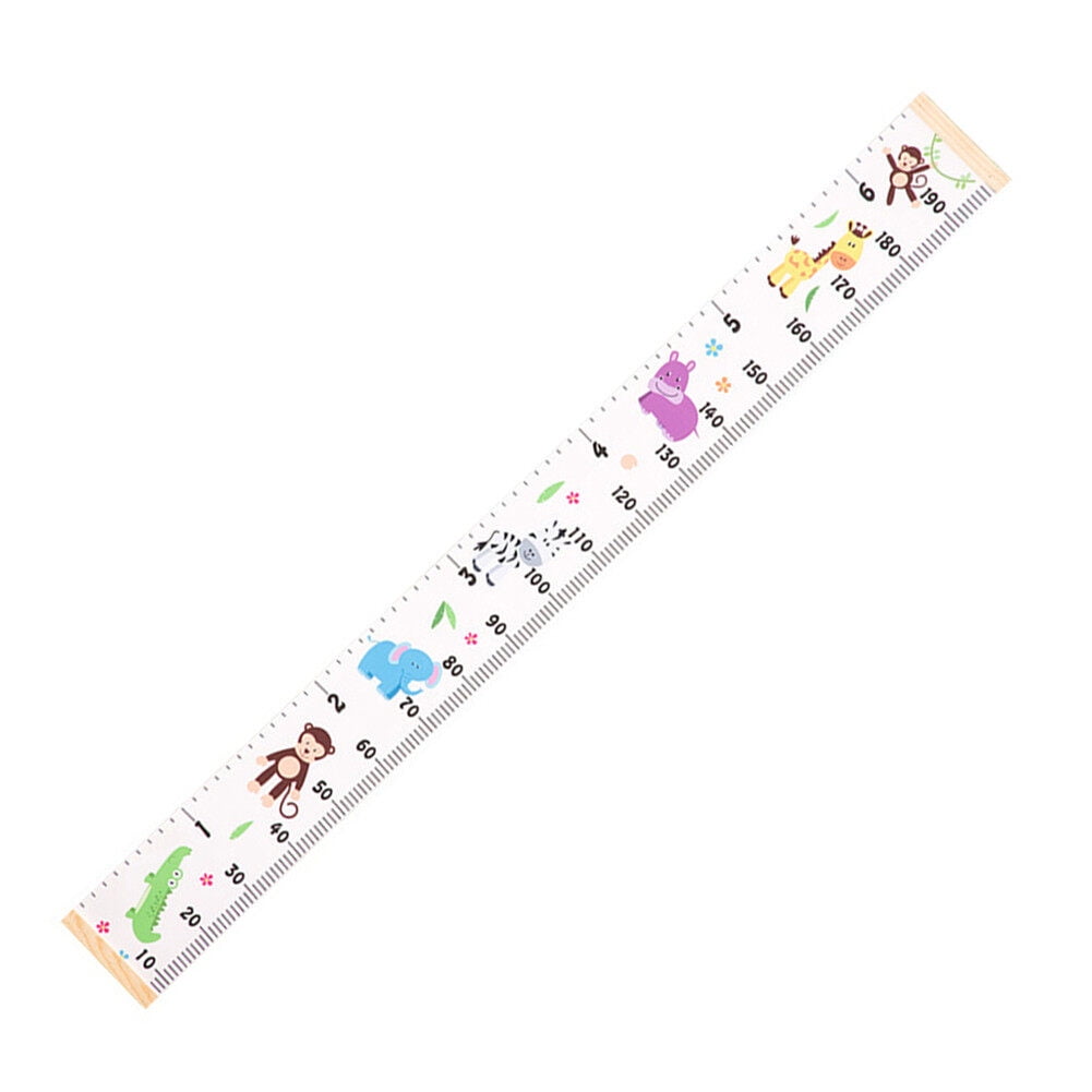 Wooden Kids Growth Chart Ruler Decorative Cloth Height Measurement ...