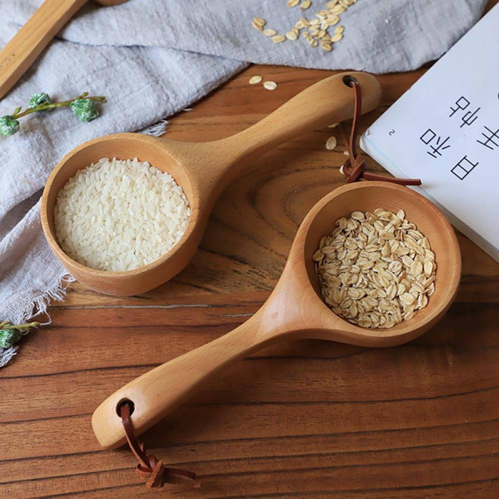 Wooden Kitchen Scoop Ladle for Bath Salt Canisters Flour Scoop Ladles ...