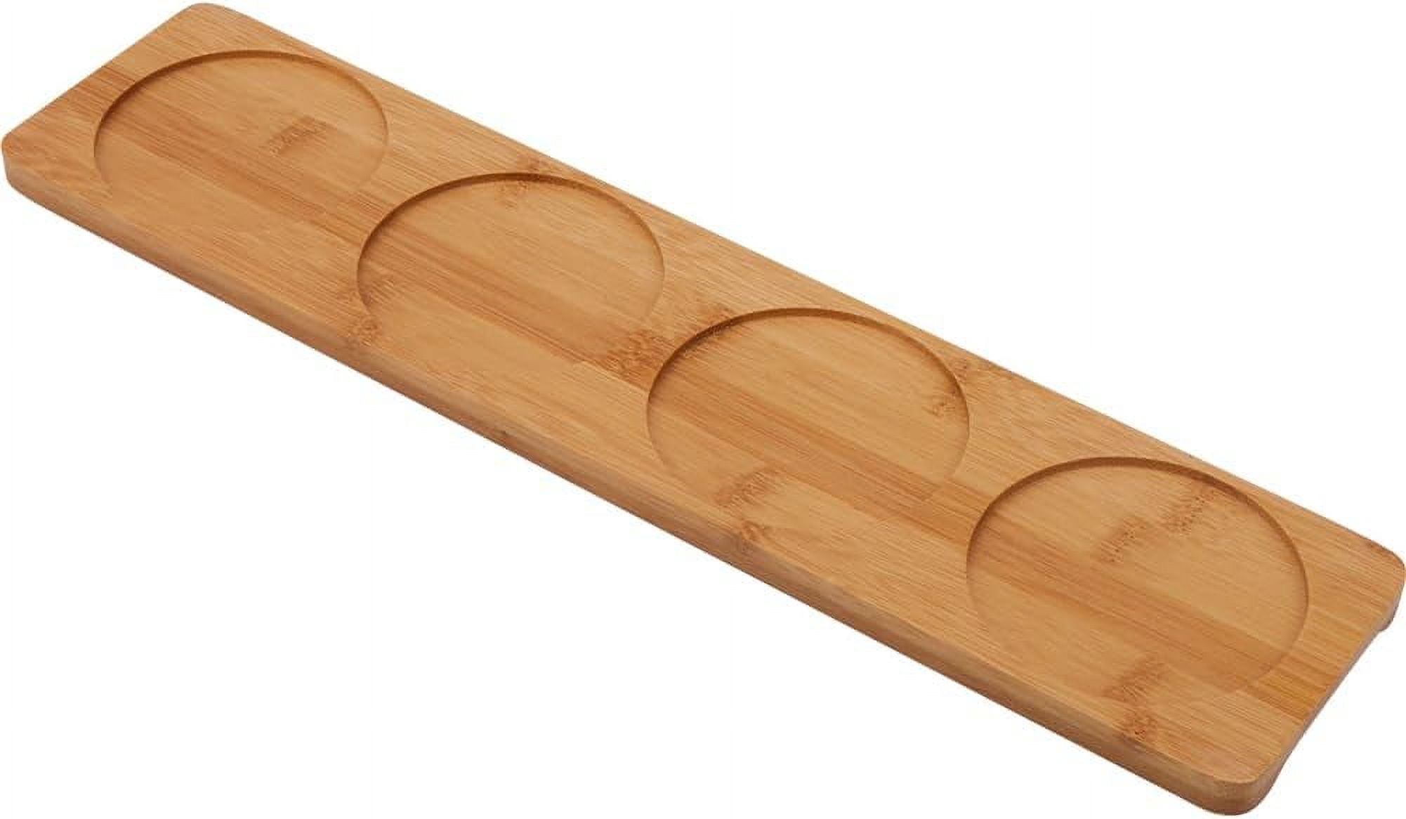 Wooden Kitchen Seasoning Box Tray Salt and Pepper Mill Tray Acacia Wood ...