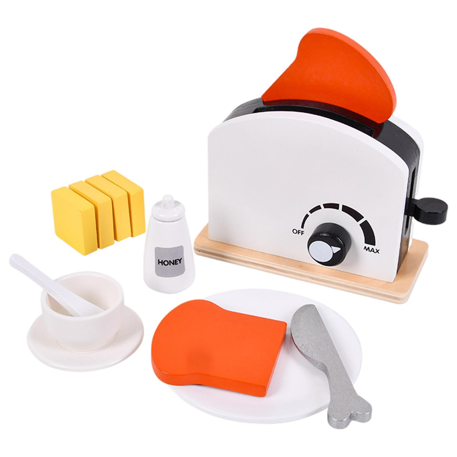 Wooden Kitchen Toys, Play Kitchen Set Cooking Simulation Set, Bread ...