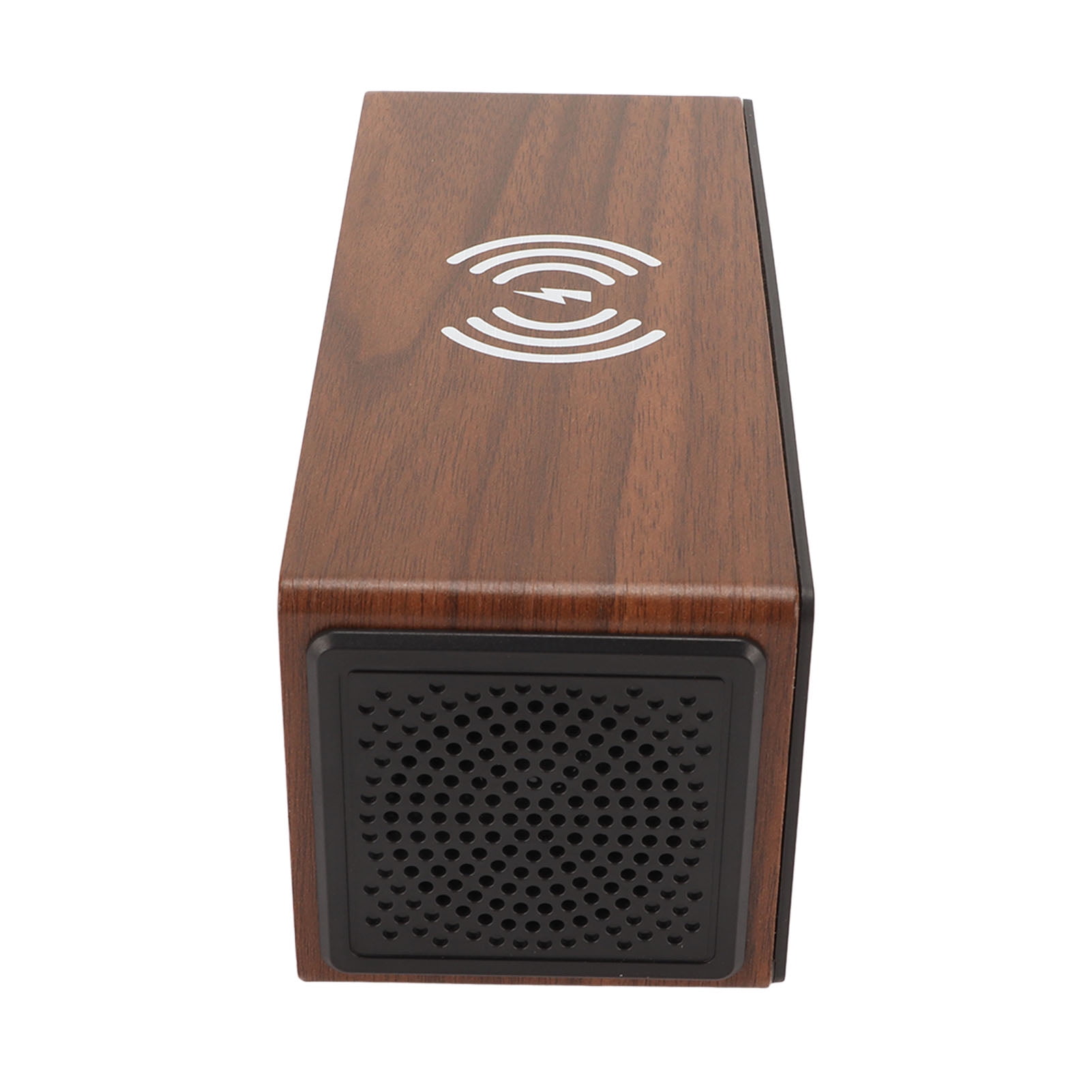 Wooden LED Clock Home Bedroom Brown Digital Alarm Clock with Bluetooth ...