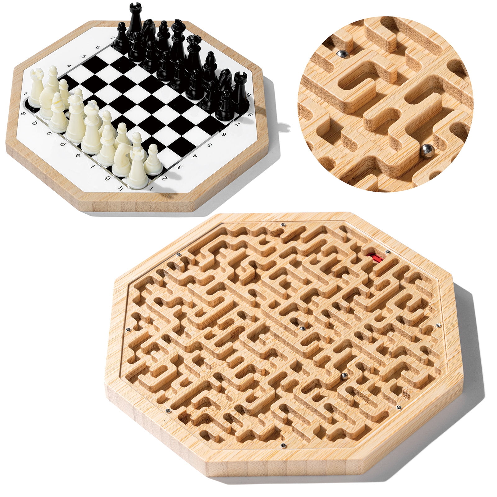Wooden Labyrinth Board Game - Marble Maze for Education and Fun ...