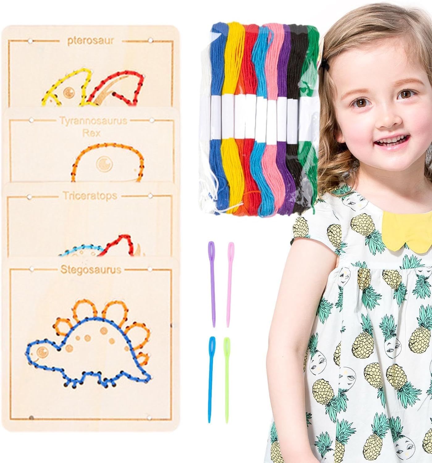 Wooden Lacing Apple Threading YPF5 Toy, Shape Puzzle Fun Travel Game ...