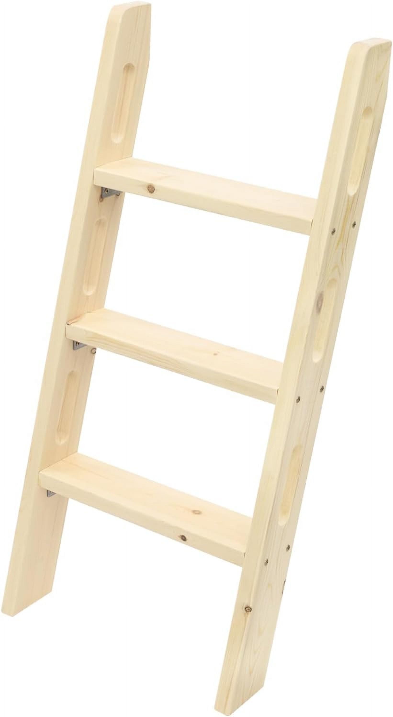 Wooden Ladder for Bunk Bed, 3 Steps Heavy Duty Bed Ladder, Space-Saving ...