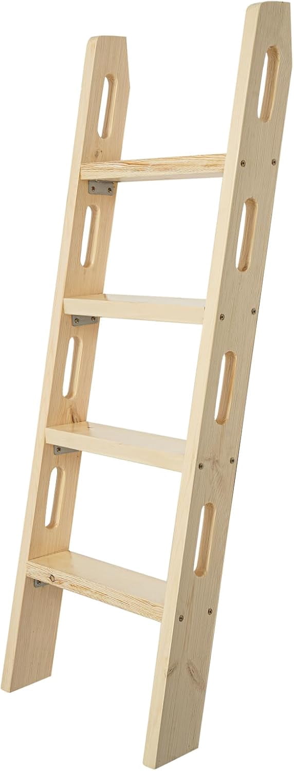 Wooden Ladder for Bunk Bed, 4 Steps Heavy Duty Bed Ladder, Space-Saving ...