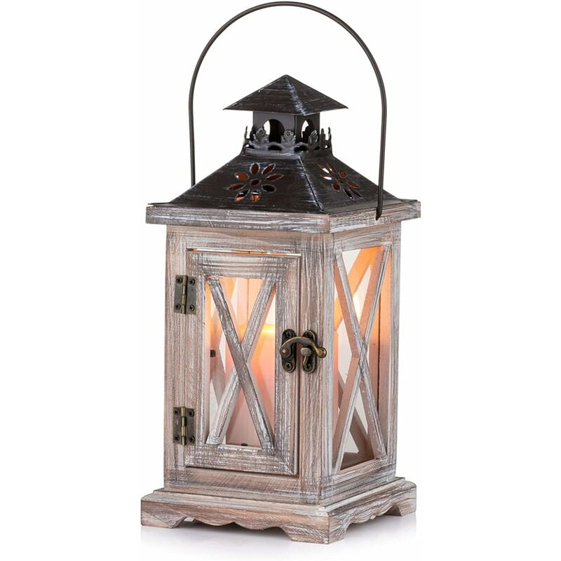 Wooden Lantern Vintage Candlestick Lantern Decorative for Wedding ...