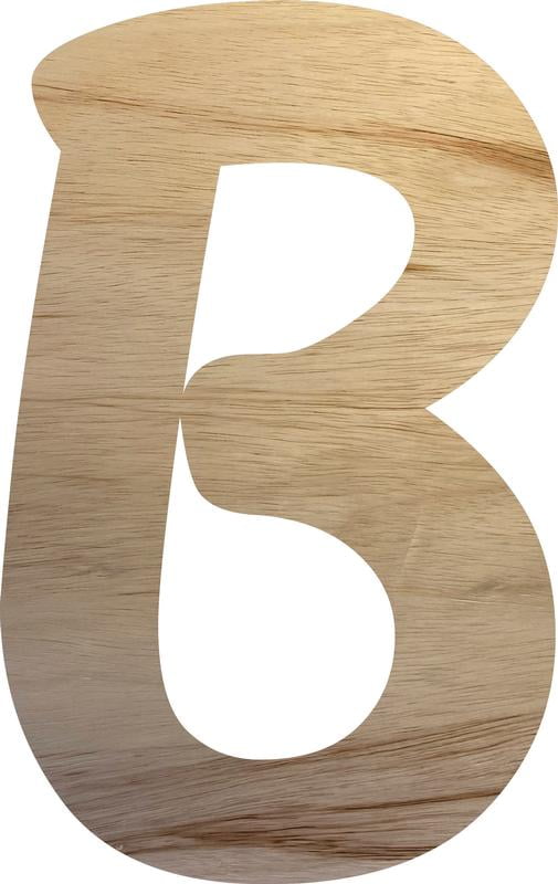 Wooden Large Letter B, Unpainted Wood 22'' Alphabet Craft Letter, DIY ...