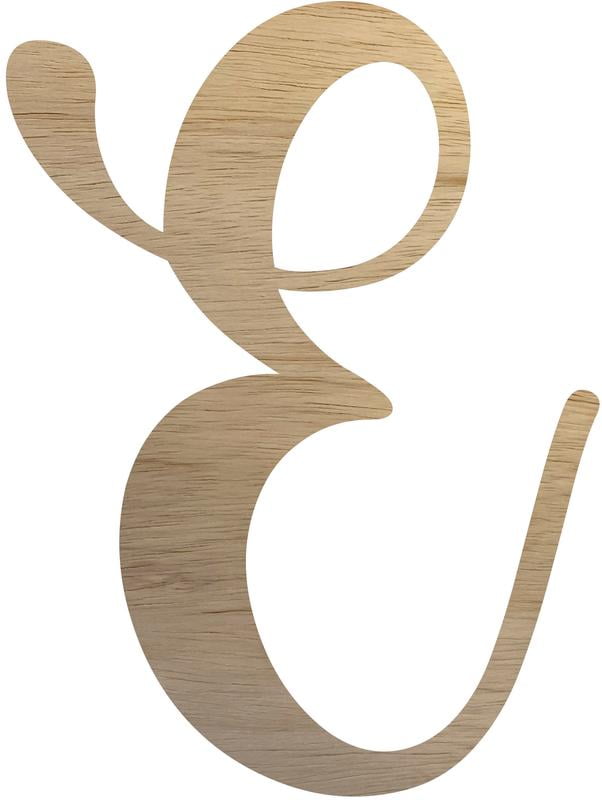 Wooden Large Letter E, Unfinished Wall 22'' Tall Craft, Paintable DIY ...