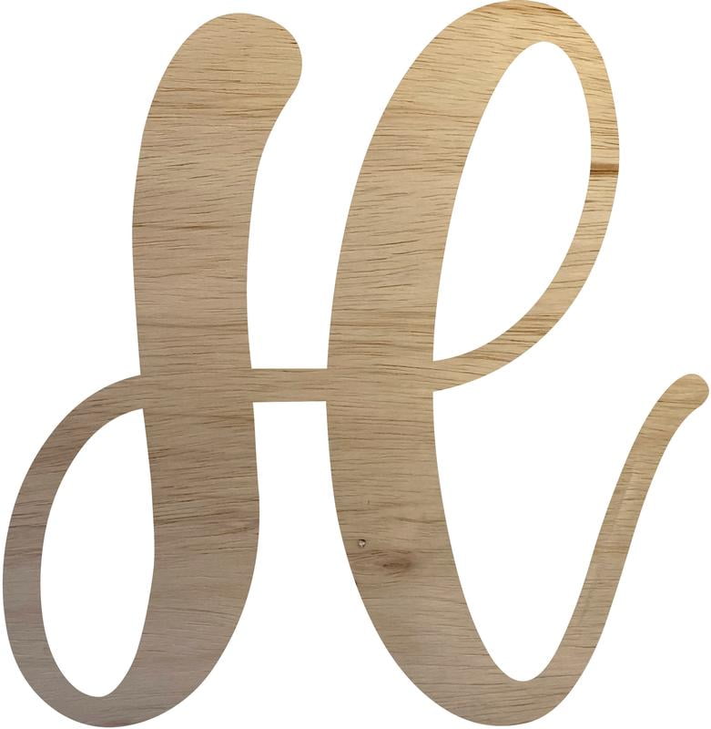 Wooden Large Letter H, Unfinished Wall 12'' Tall Craft, Paintable DIY ...