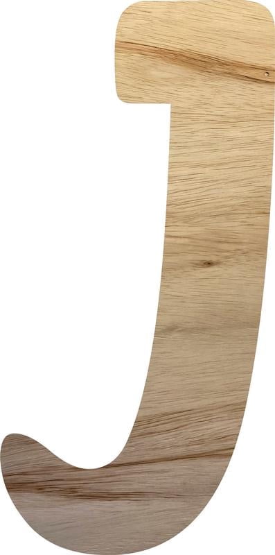 Wooden Large Letter J, Unpainted Wood 22'' Alphabet Craft Letter, DIY ...