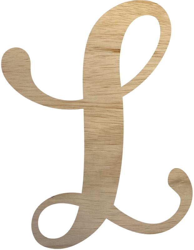 Wooden Large Letter L, Unfinished Wall 12'' Tall Craft, Paintable DIY ...