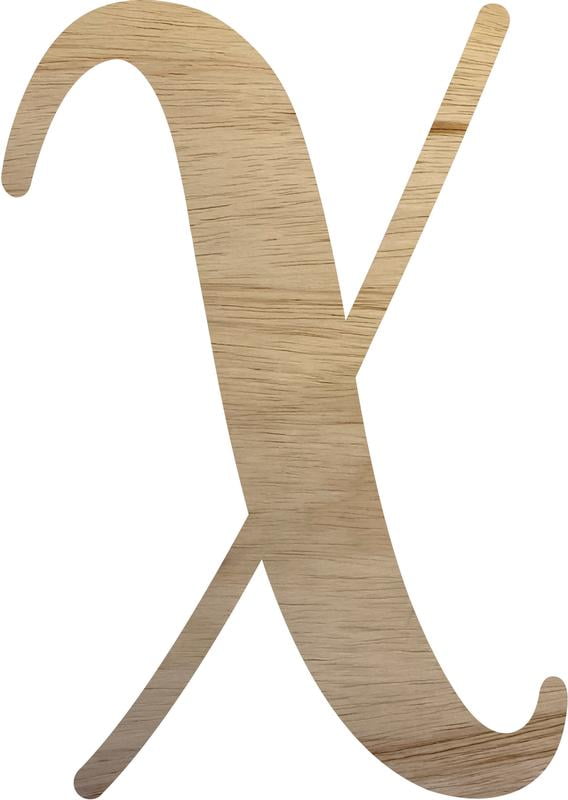 Wooden Large Letter X, Unfinished Wall 12'' Tall Craft, Paintable DIY ...