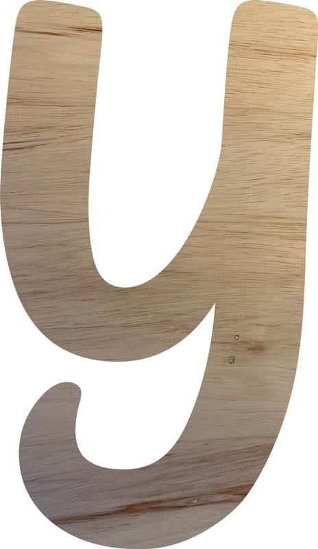 Wooden Large Letter Y, Unpainted Wood 12'' Alphabet Craft Letter, DIY ...