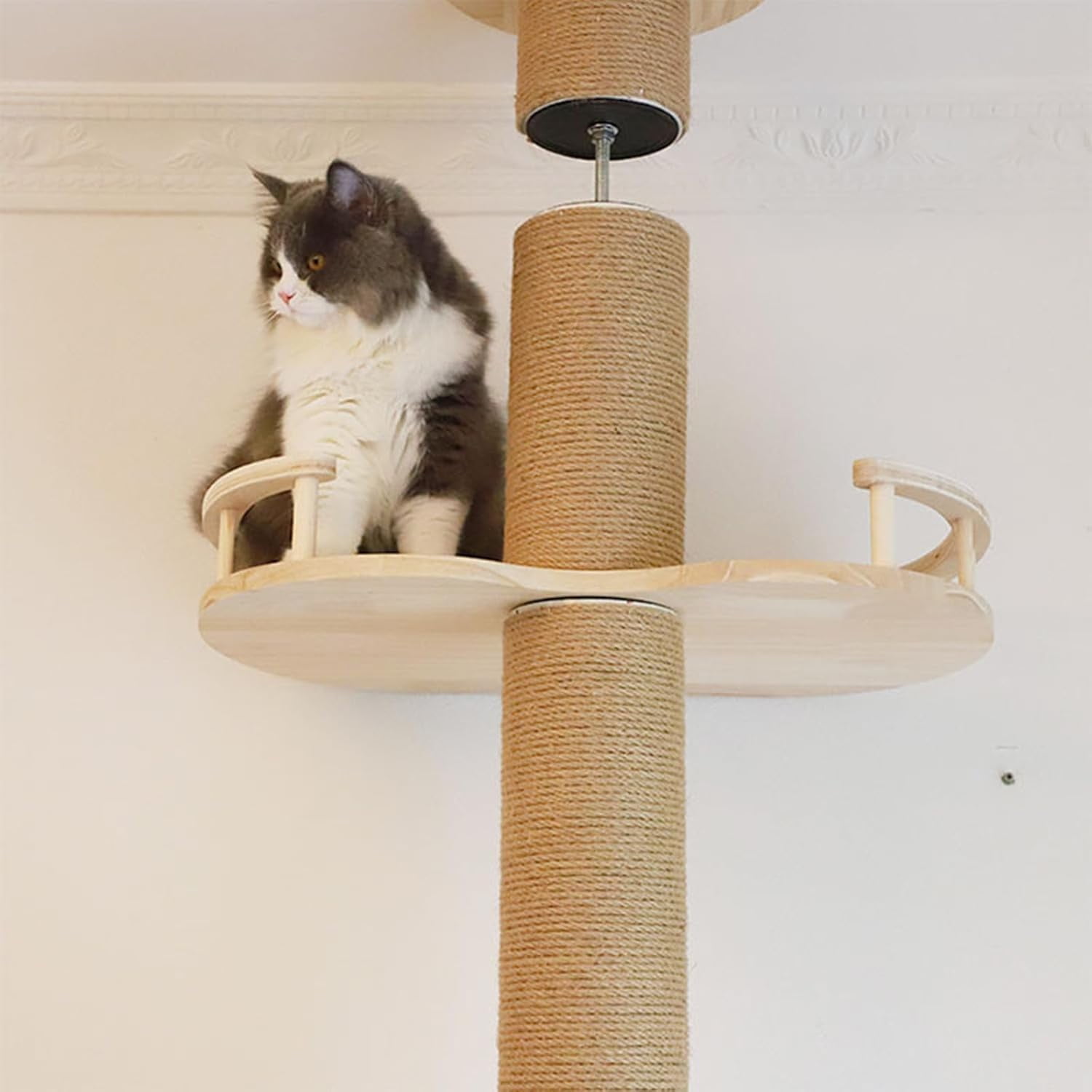 Wooden Large Perch for DIY Cat Tower, Floor to Ceiling Cat Tree ...