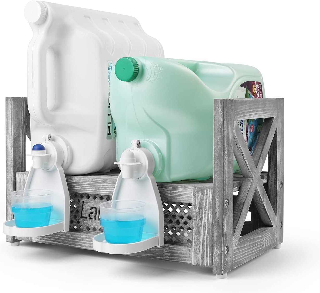 Wooden Laundry Detergent Storage Organizer - Laundry Detergent And ...