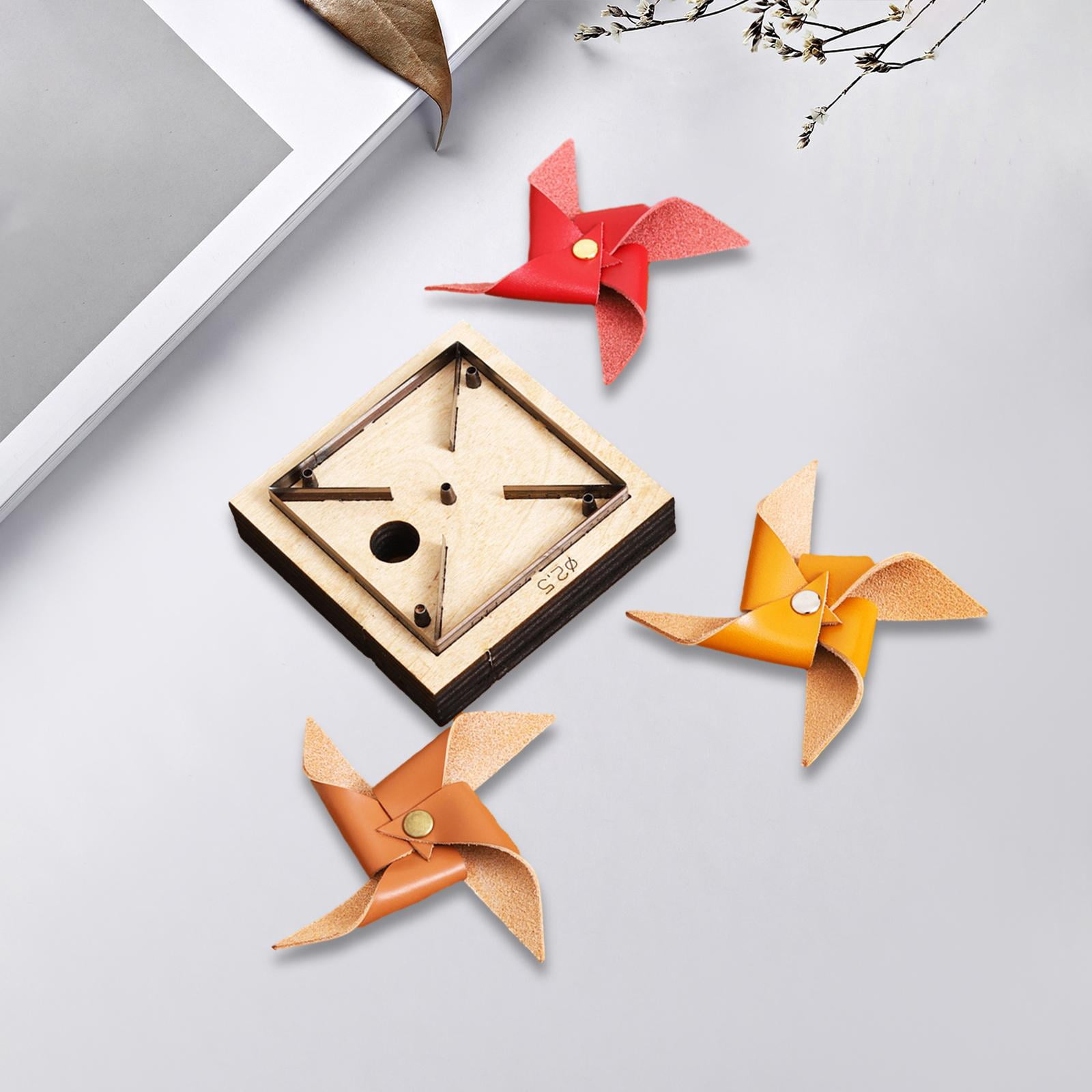 Wooden Leather Template Scrapbook Embossing DIY Handmade Punch Tool ...